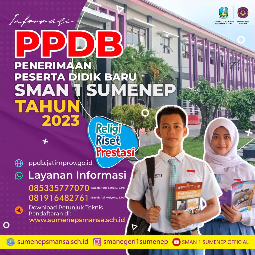 INFORMASI PPDB TAPEL 2023/2024 – SMAN 1 SUMENEP